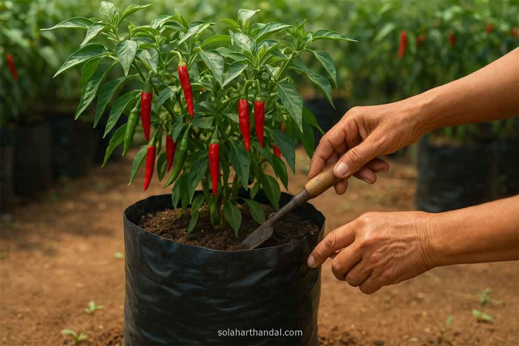 Cara Menanam Cabe di Polybag Agar Berbuah Lebat - Solahart Handal
